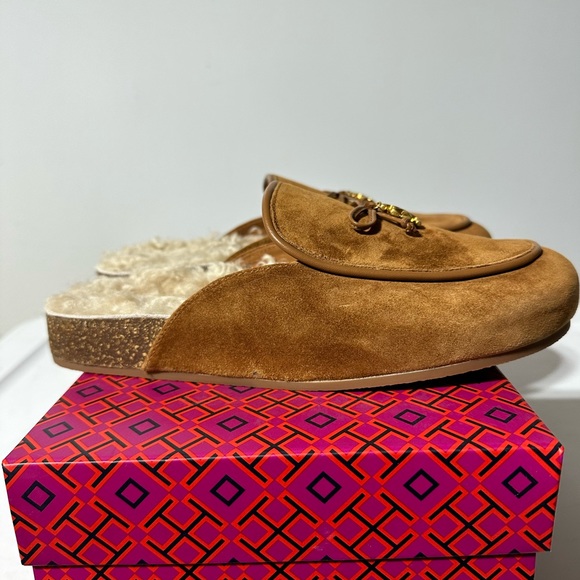 Tory Burch | Shoes | New Tory Burch Charm Shearling Mule Slippers ...
